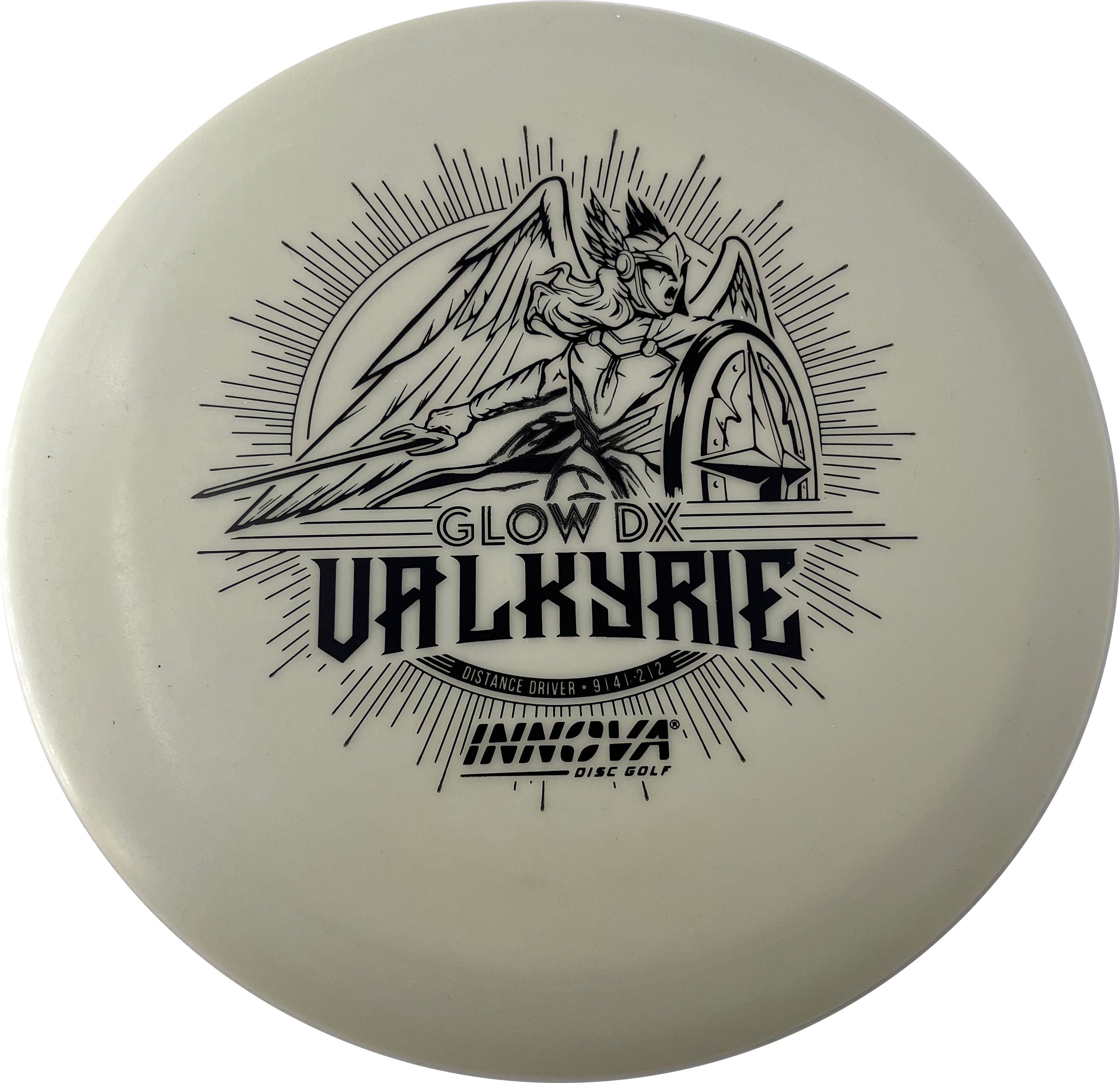 Innova DX Glow Valkyrie Distance Driver with Burst Logo Stock Characte ...