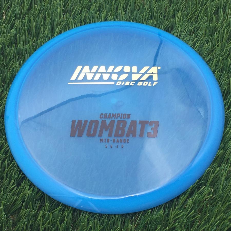 Innova Champion Wombat3 with Burst Logo Stock Stamp - 180g - Blue – Drop Zone Disc Golf (DZDiscs)