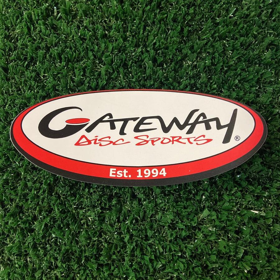 Gateway Oval Sticker - "Gateway Disc Sports" - White with Red and Black ...