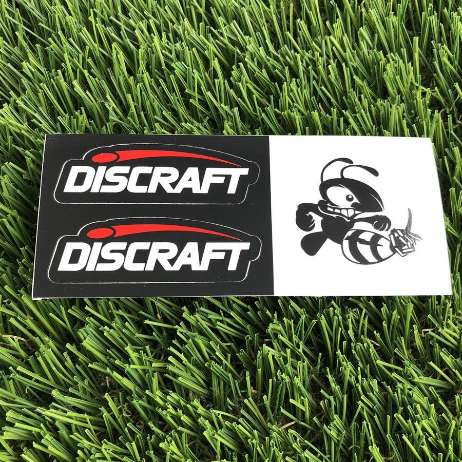 Discraft Tri-Panel Buzzz Sticker Sheet - Black, White, & Red - 4.75 ...